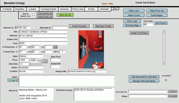Artist’s Inventory Software Reviewed | R+D